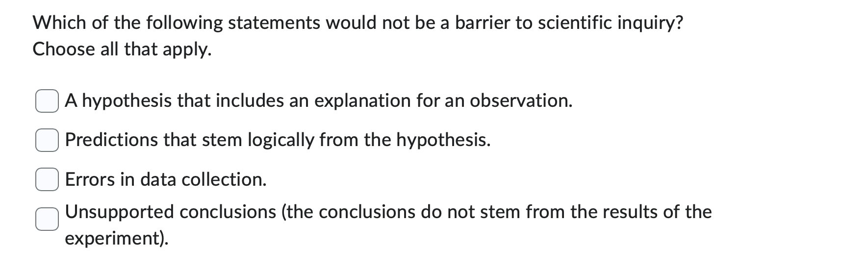 Solved Which of the following statements would not be a | Chegg.com