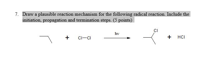 Solved Draw a plausible reaction mechanism for the following | Chegg.com