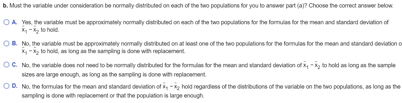 Solved A variable of two populations has a mean of 30 and a | Chegg.com