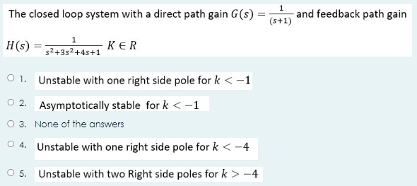 The closed loop system with a direct path gain | Chegg.com