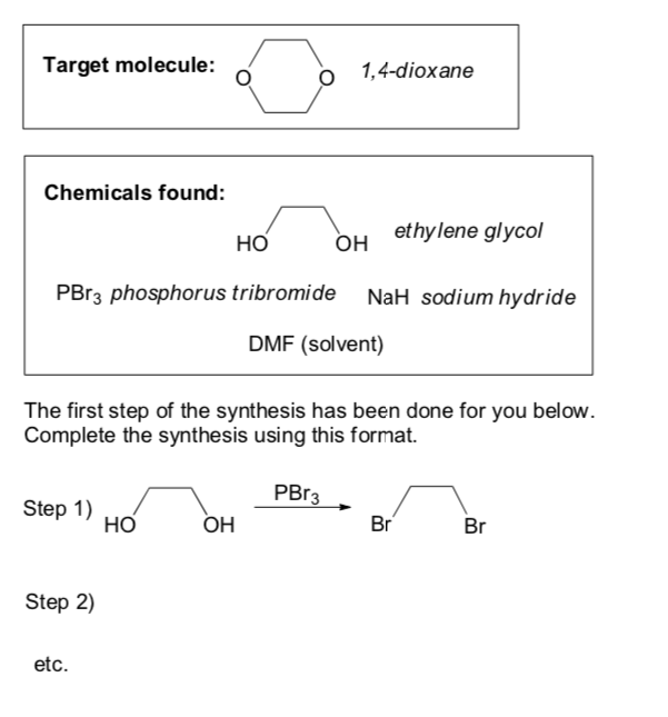 Solved You were told to synthesize 1,4-dioxane. As you | Chegg.com