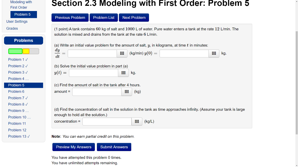 Solved Modeling With First Order Section 2 3 Modeling With
