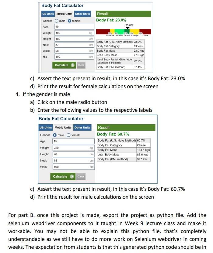 Solved Selenium Python help!! Program Requirements: The | Chegg.com