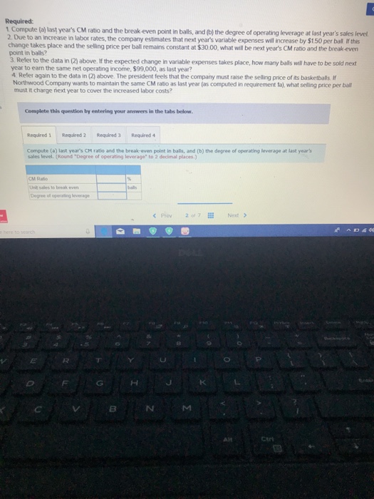 Solved Problem 5-20 CVP Applications: Break-Even Analysis; | Chegg.com