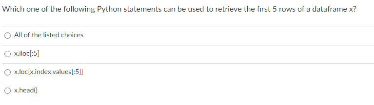 Solved Which one of the following Python functions can be | Chegg.com