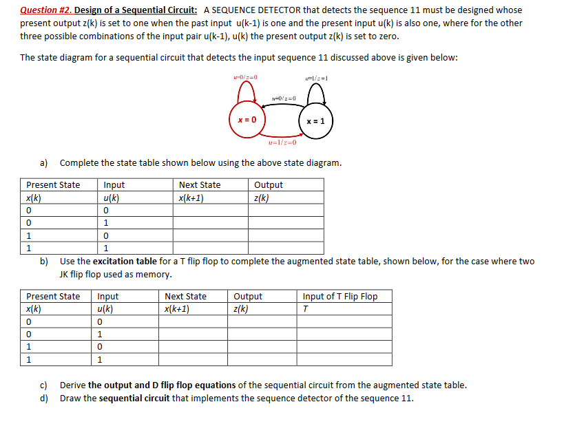 Solved Question 2 Design Of A Sequential Circuit A 