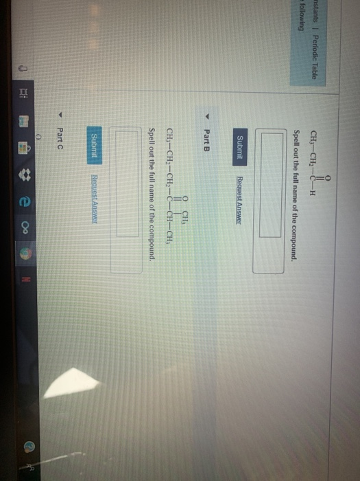 Solved nstants I Periodic Table following CH3-CH2-c-H Spell | Chegg.com