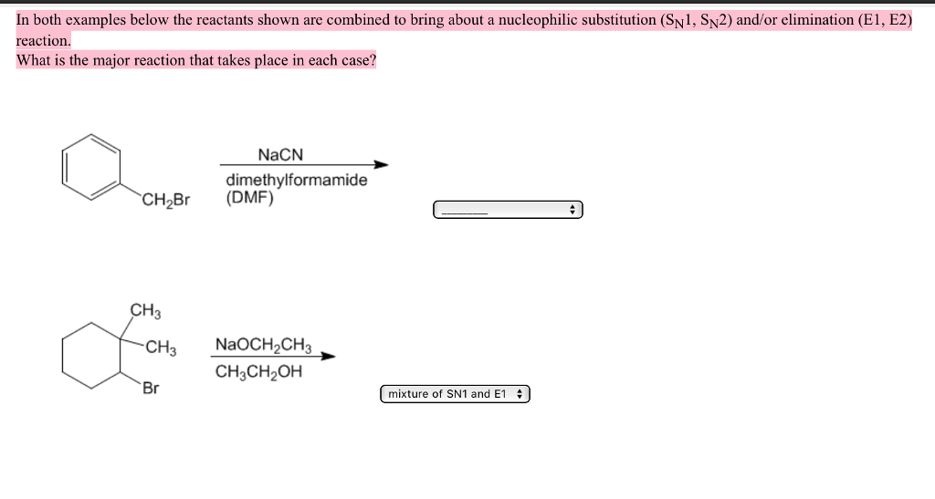 Solved In both examples below the reactants shown are | Chegg.com