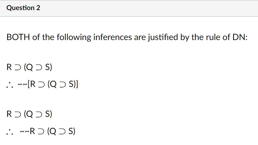 Solved DeMorgan's Law (DM) and Double Negation (DN) True or | Chegg.com