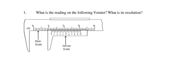 Solved on the following Vernier? What is its resolution? | Chegg.com