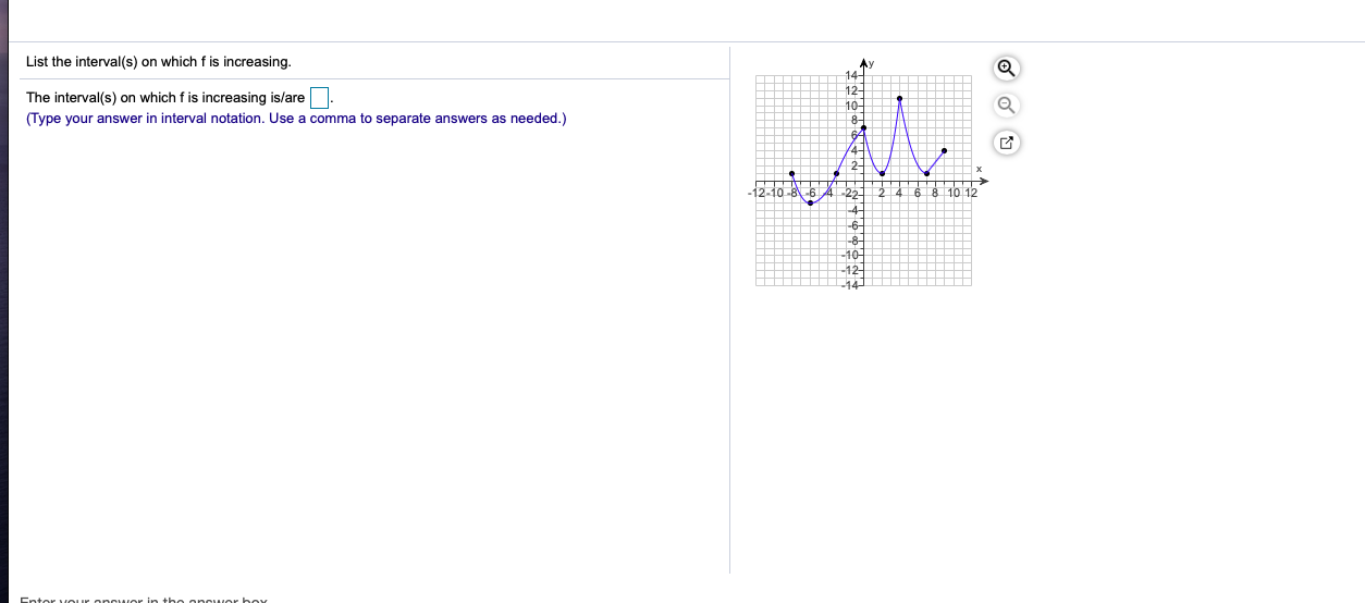 Solved List the interval(s) on which f is increasing. The | Chegg.com