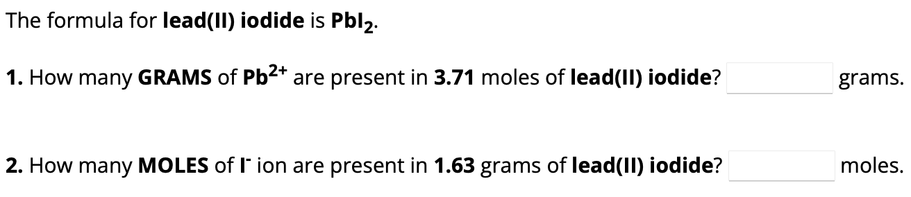 Solved The formula for iron(III) bromide is FeBr3. 1. How | Chegg.com