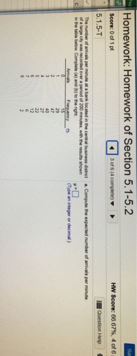 Solved Homework Homework Of Section 5 1 5 2 Score 0 Of 1