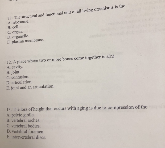 Solved 11. The structural and functional unit of all living | Chegg.com