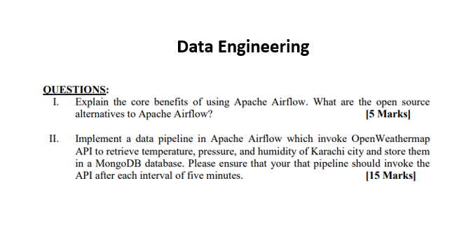 Solved Data Engineering QUESTIONS: 1. Explain the core | Chegg.com