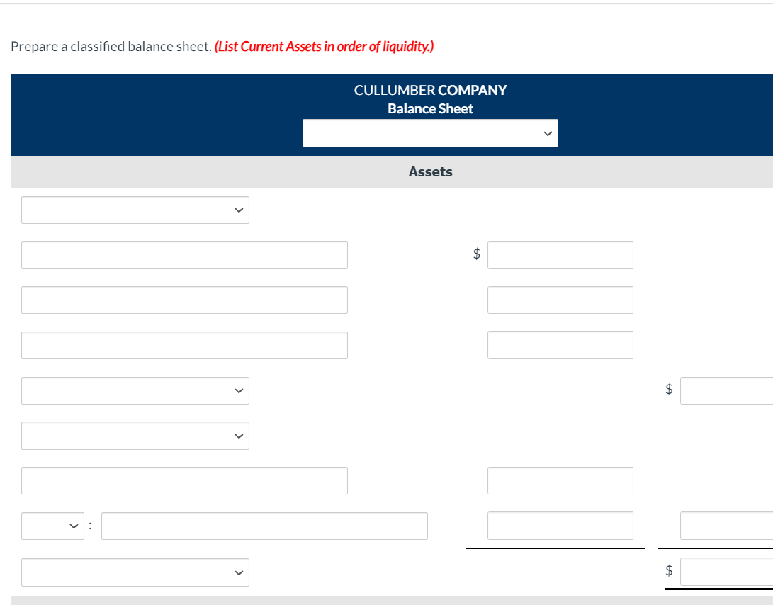 Solved The completed financial statement columns of the | Chegg.com