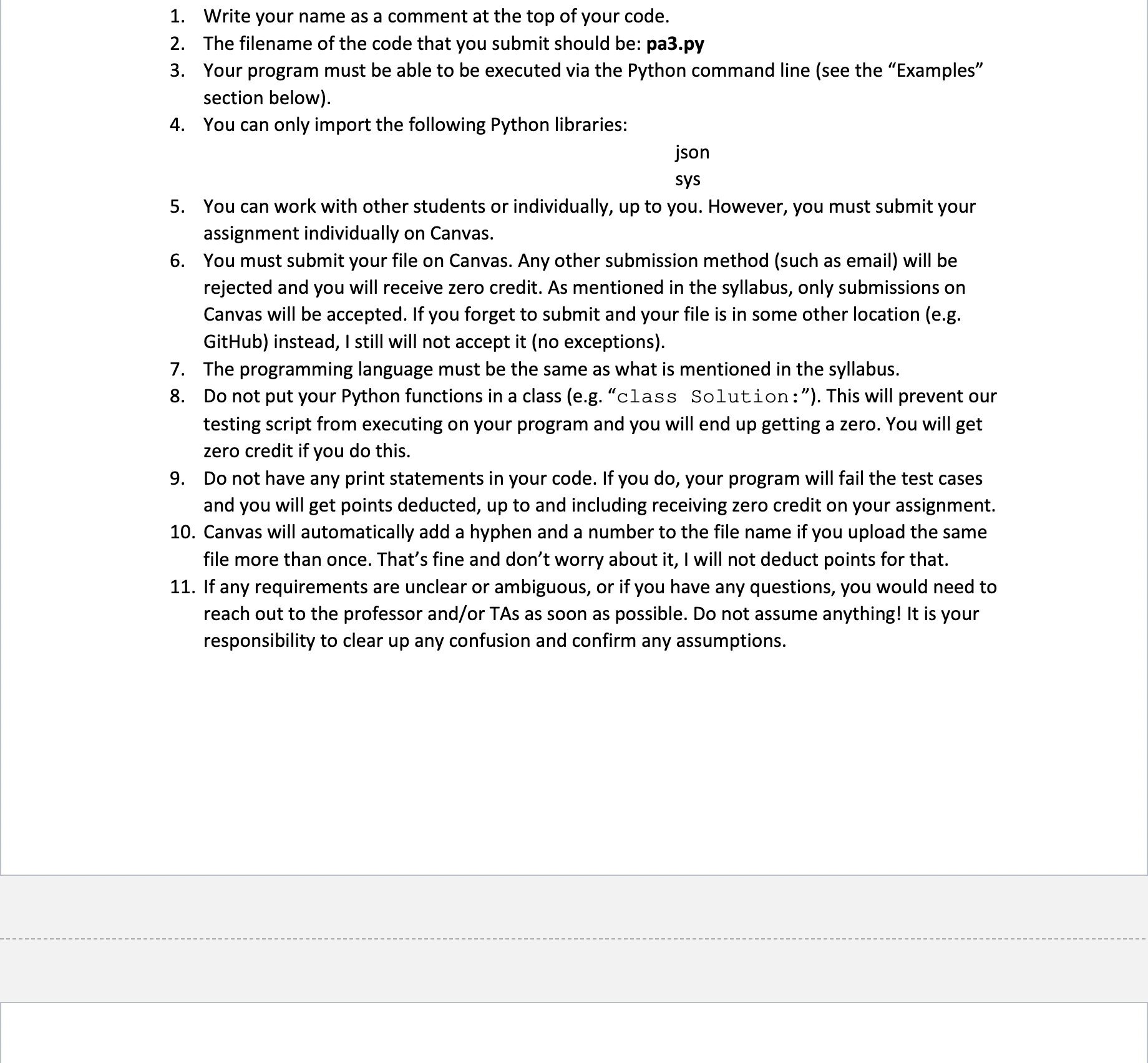 Solved Examples: The below are run from the command line. | Chegg.com