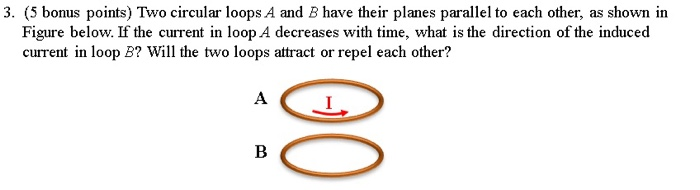 Solved 3. (5 bonus points) Two circular loops A and B have | Chegg.com