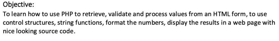 Solved Objective: To learn how to use PHP to retrieve, | Chegg.com