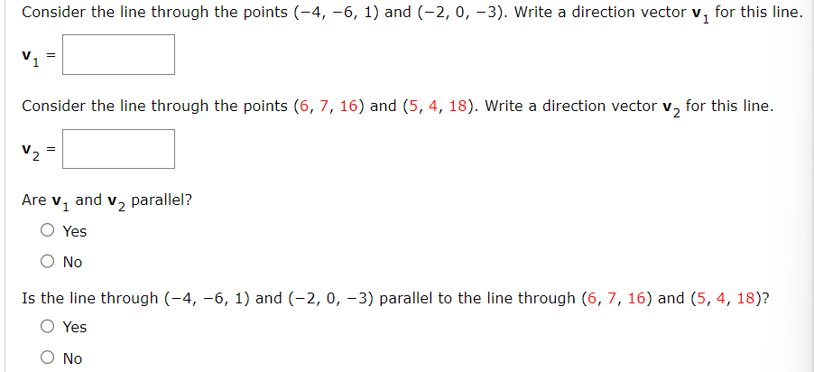 Solved Consider the line through the points (−4,−6,1) and | Chegg.com