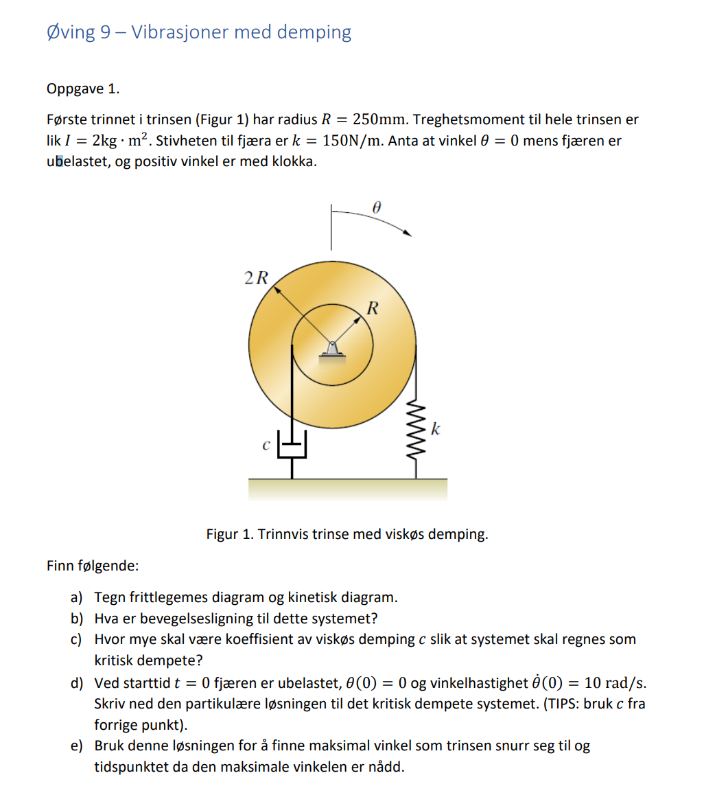 Solved Task 1.The first step in the pulley (Figure 1) has a | Chegg.com