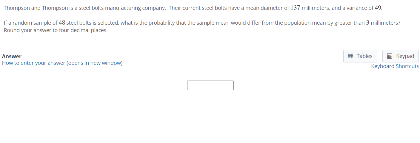 Solved Thompson and Thompson is a steel bolts manufacturing | Chegg.com