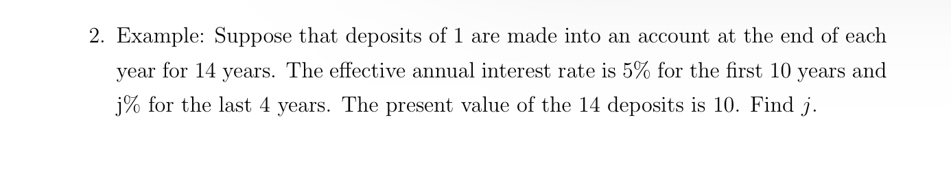 Solved 2. Example: Suppose that deposits of 1 are made into | Chegg.com