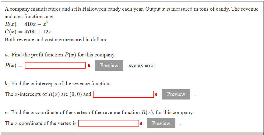 Solved A company manufactures and sells Halloween candy each | Chegg.com