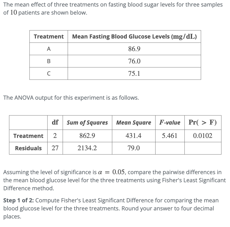 Solved Step 2 of 2:Determine which pairs of means are | Chegg.com