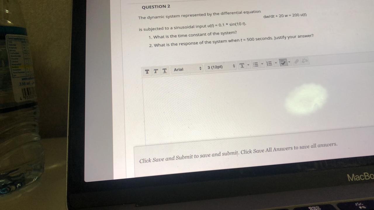 Solved QUESTION 2 The dynamic system represented by the | Chegg.com