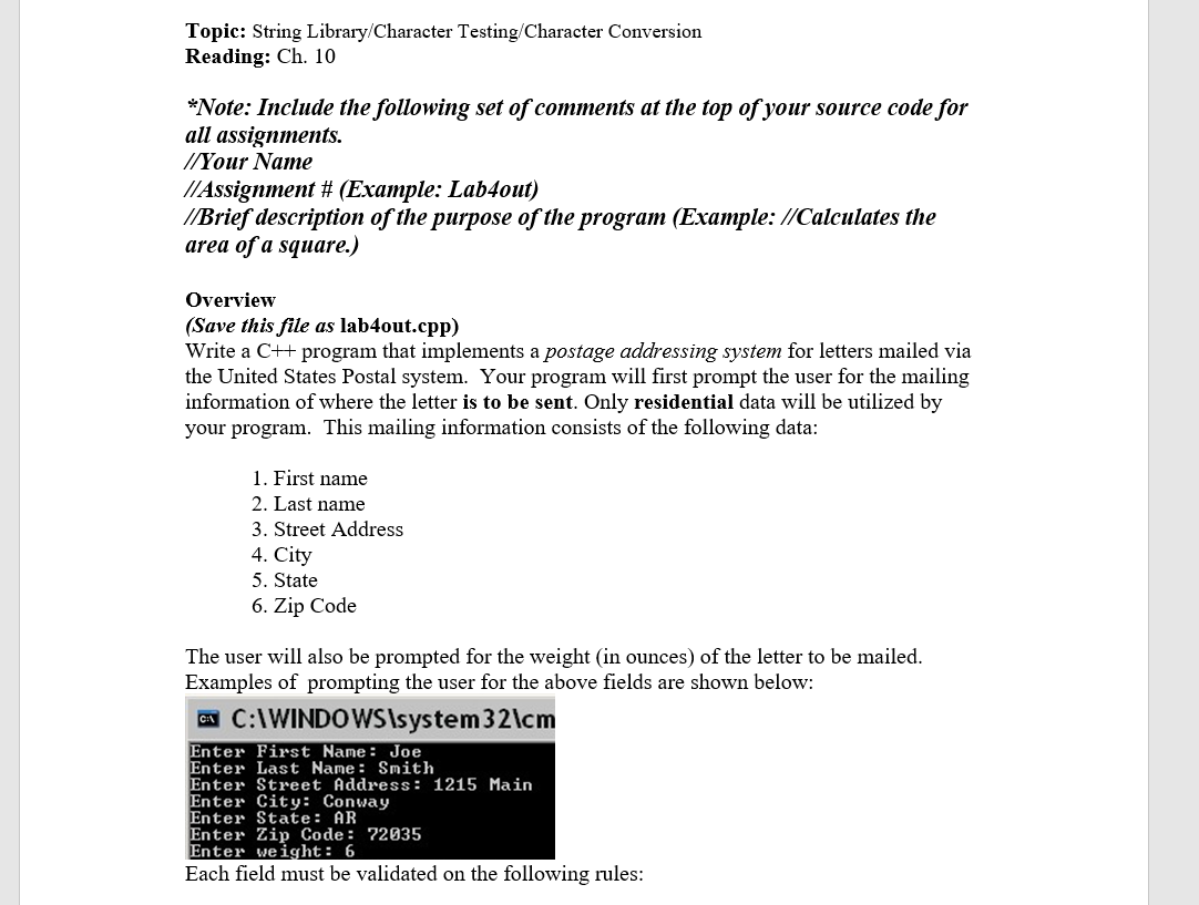 Solved Topic: String Library/Character Testing/Character | Chegg.com