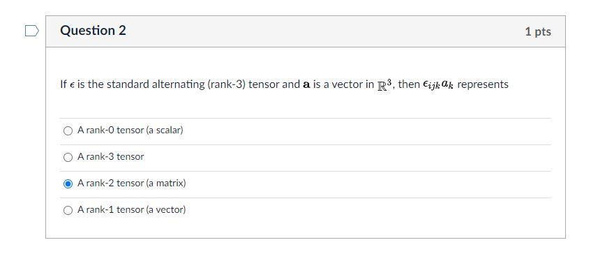Solved If € is the standard alternating tensor and 5 is the | Chegg.com