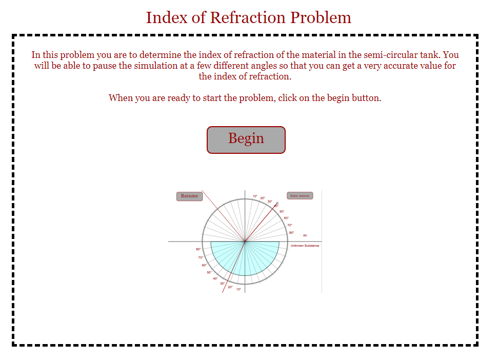 Solved Index of Refraction Problem In this problem you are | Chegg.com