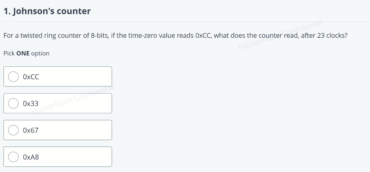 Solved 1. ﻿Johnson's counterFor a twisted ring counter of | Chegg.com