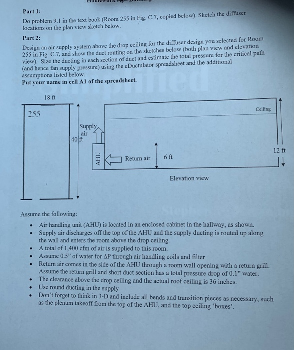 Solved Part 1: Do problem 9.1 in the text book (Room 255 in | Chegg.com