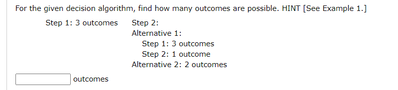 Solved For the given decision algorithm, find how many | Chegg.com