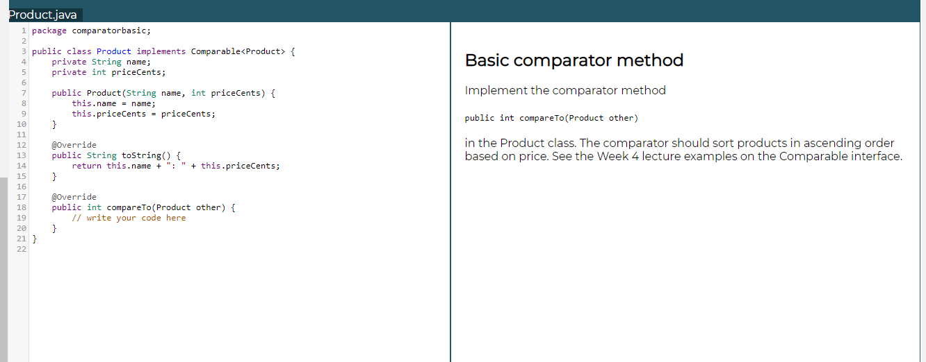 Solved Product.java 1 package comparatorbasic; 3 public | Chegg.com