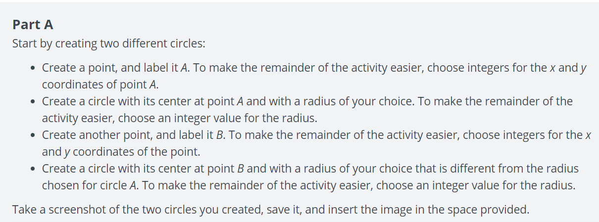 Solved Start by creating two different circles: Create a | Chegg.com
