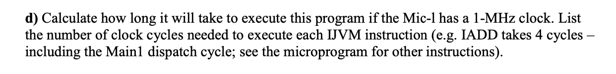 Q3 (20%) Consider the IJVM assembly program segment | Chegg.com