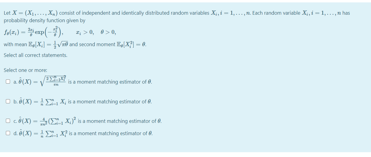 Solved Let X = (X1,...,xn) consist of independent and | Chegg.com Solved Let X = (X1,...,xn) consist of independent and | Chegg.com
