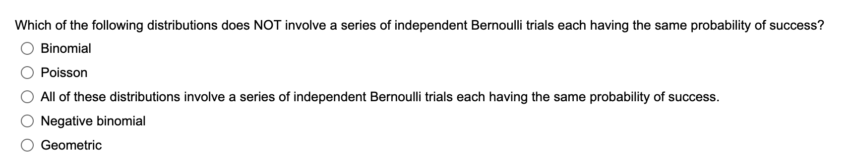 Solved Which of the following distributions does NOT involve | Chegg.com
