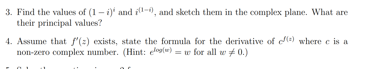Solved 3. Find the values of (1−i)i and i(1−i), and sketch | Chegg.com