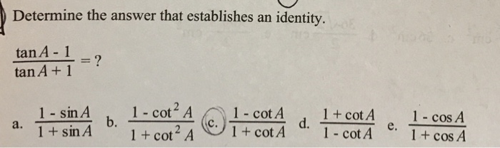 Solved 10. Carry out the indicated operation sin 6- cos cos | Chegg.com