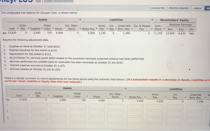 Solved Help System Announcements CALCULATOR PRINTER VERSION | Chegg.com
