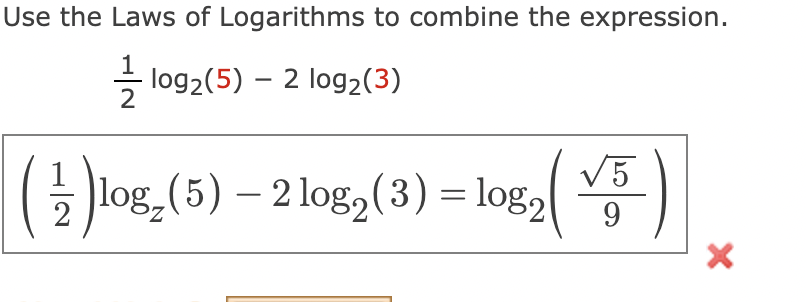 Solved Use the Laws of Logarithms to combine the expression. | Chegg.com