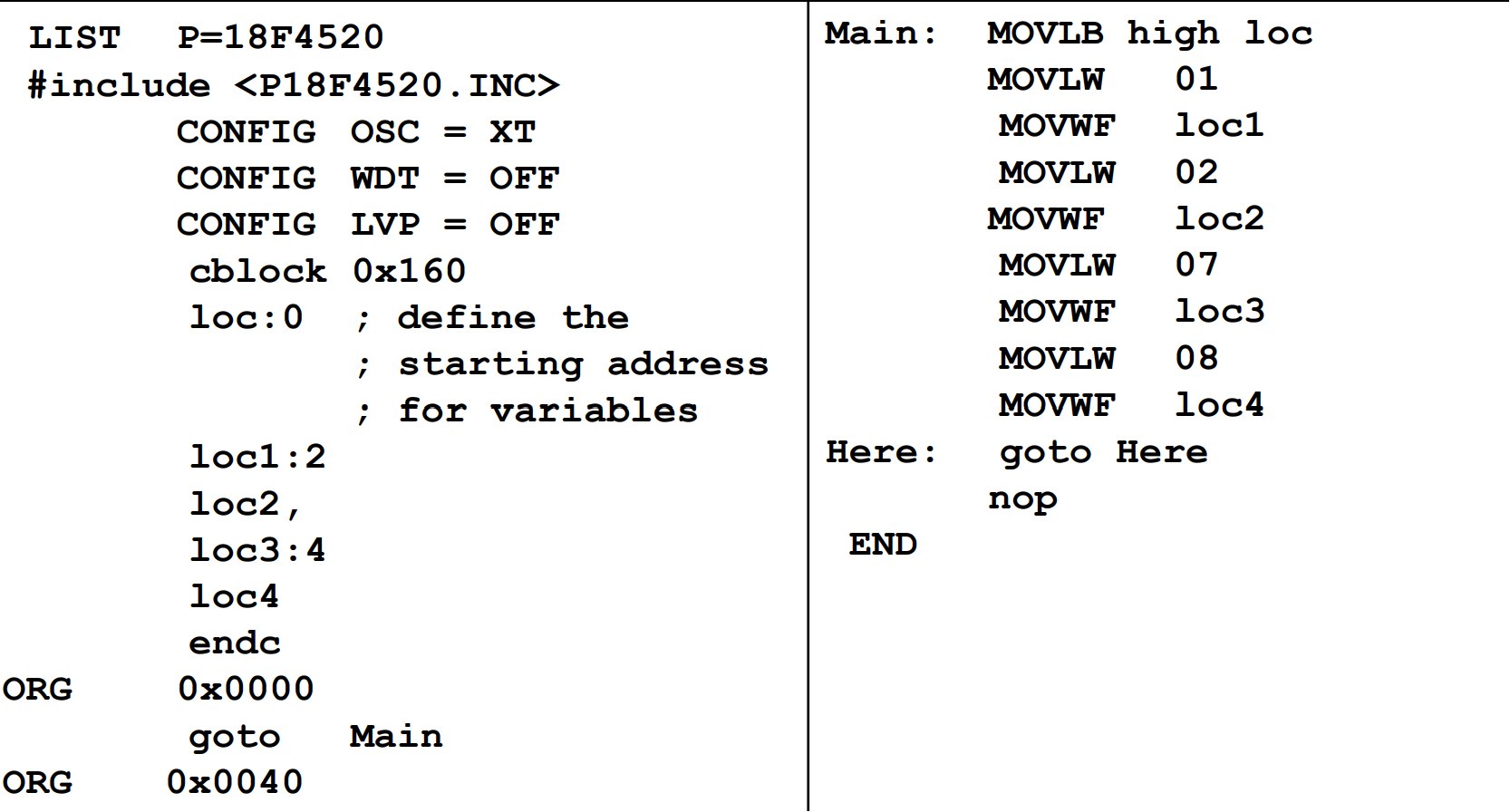 Show the contents of Program Memory from 0040H to | Chegg.com
