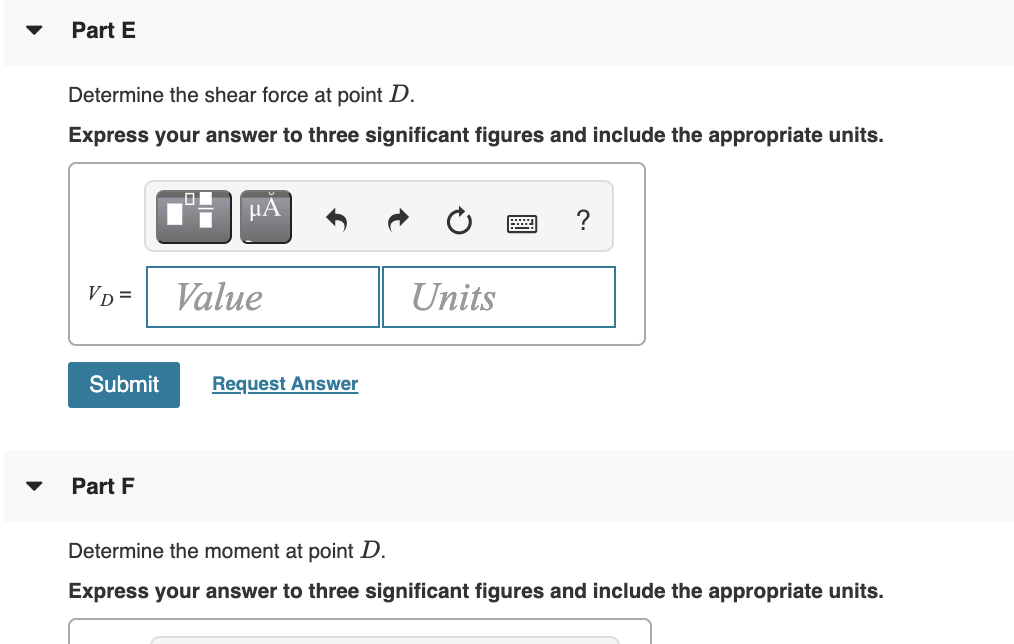 Solved Part A Determine the internal normal force at point | Chegg.com