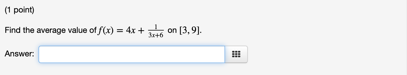 Solved f(x)=4x+3x+61 | Chegg.com