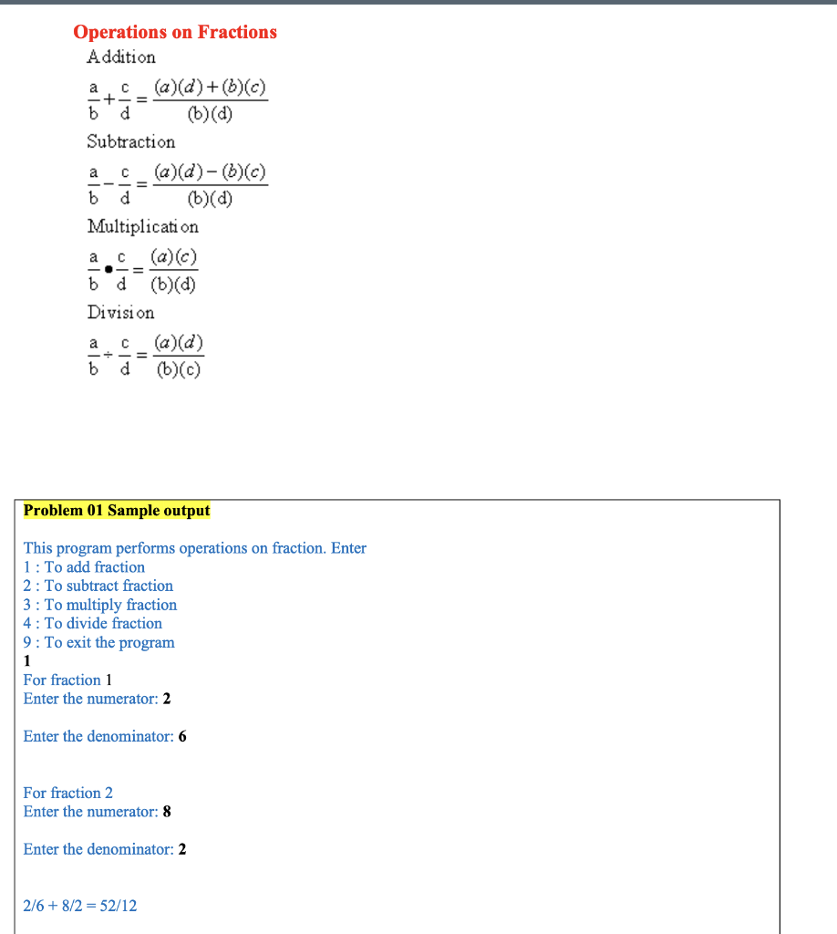 Solved Nrite A Program That Lets The User Perform Arithmetic