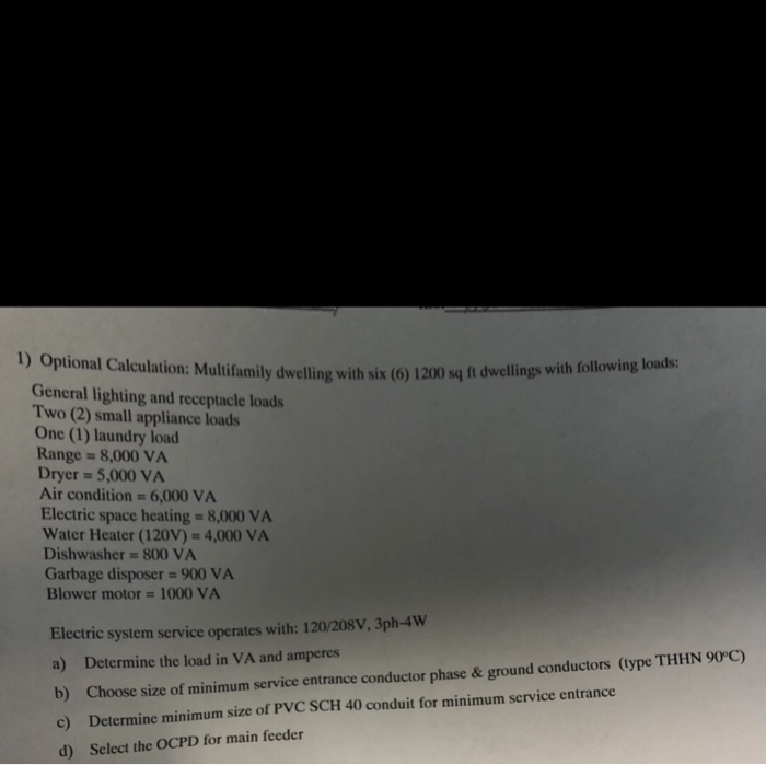 Solved ptional Calculation: Multifamily dwelling with six | Chegg.com